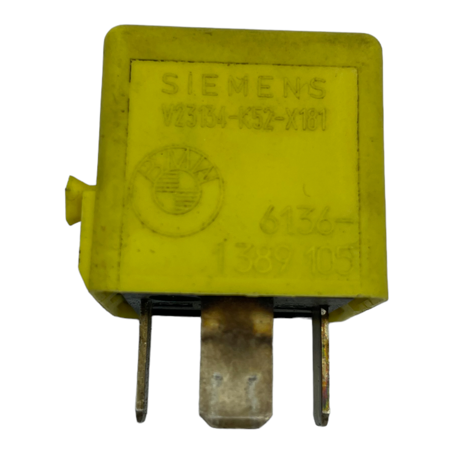 Relay in zinc yellow USED 61361389105 – KpartsHolland